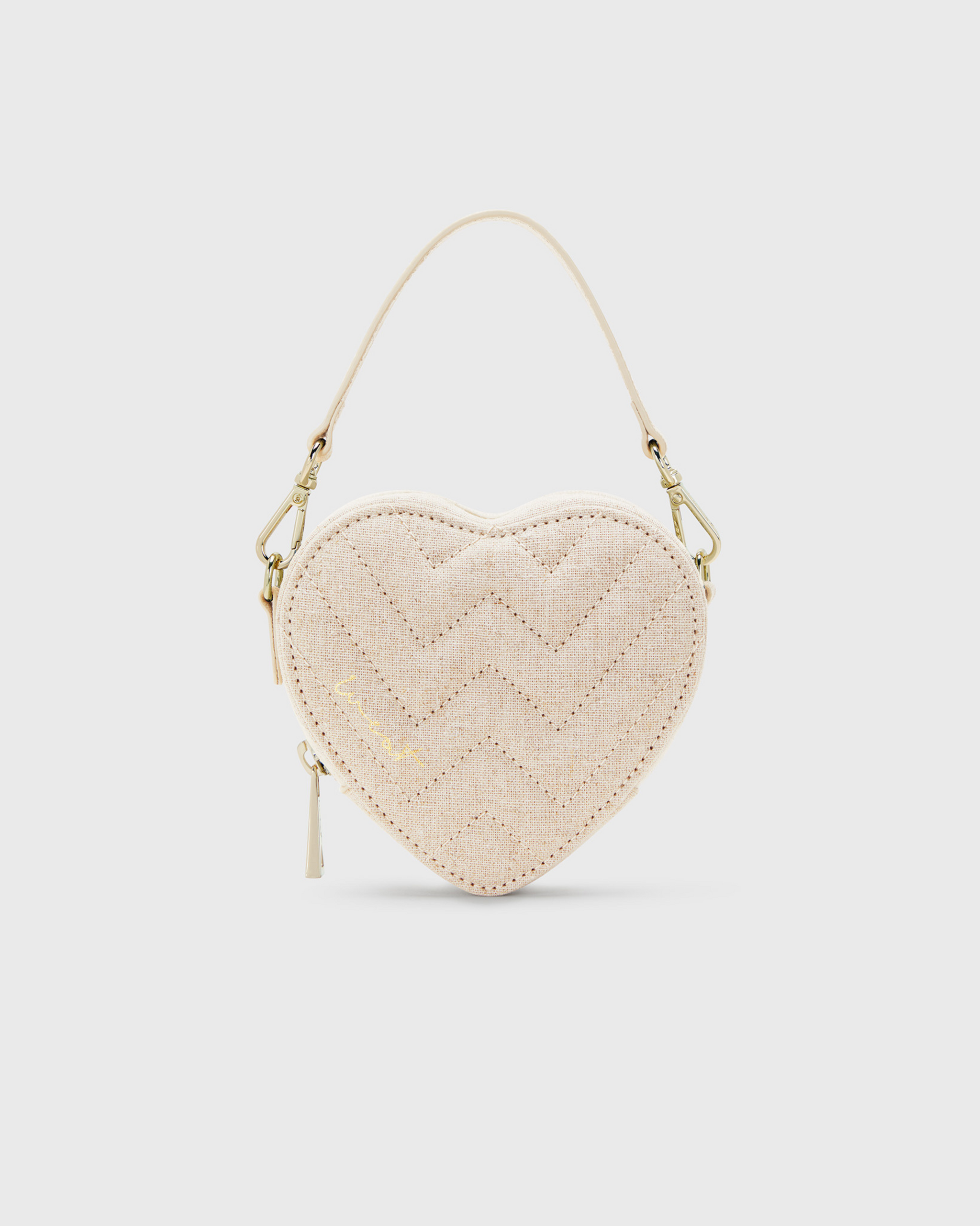 Mini Heart Bag Linen