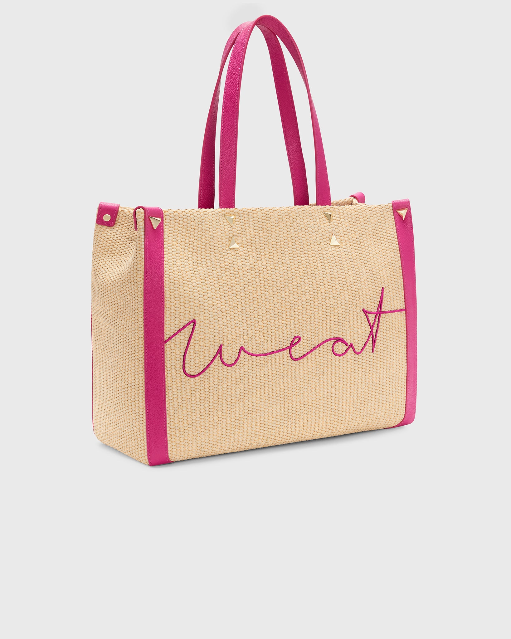 Tote Raffia Pink – WEAT-STUDIO